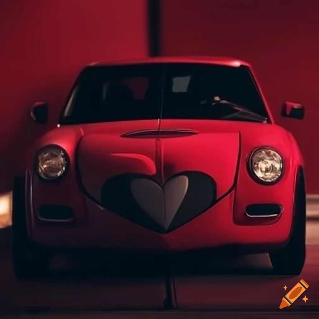 Car with heart symbol