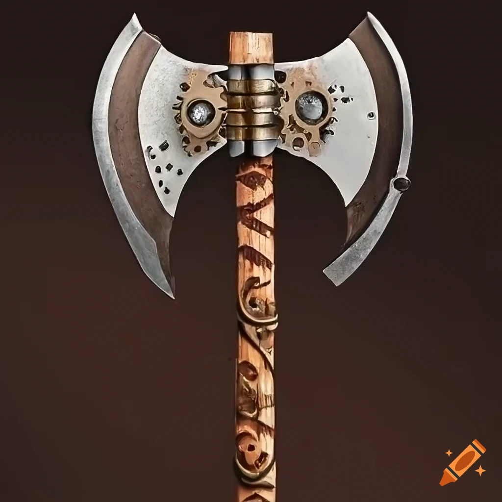 Mechanical steampunk axe