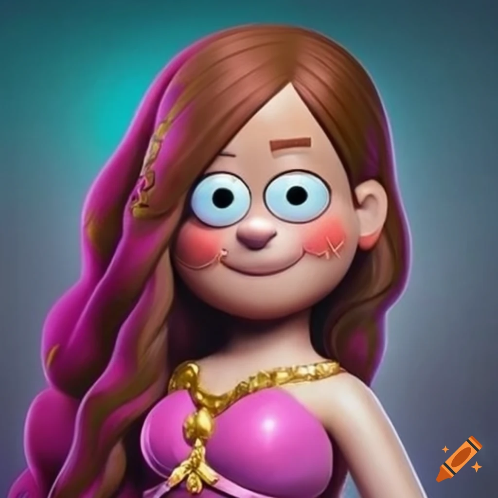 Mabel pines portrayed as the goddess venus in photo-realistic art on ...