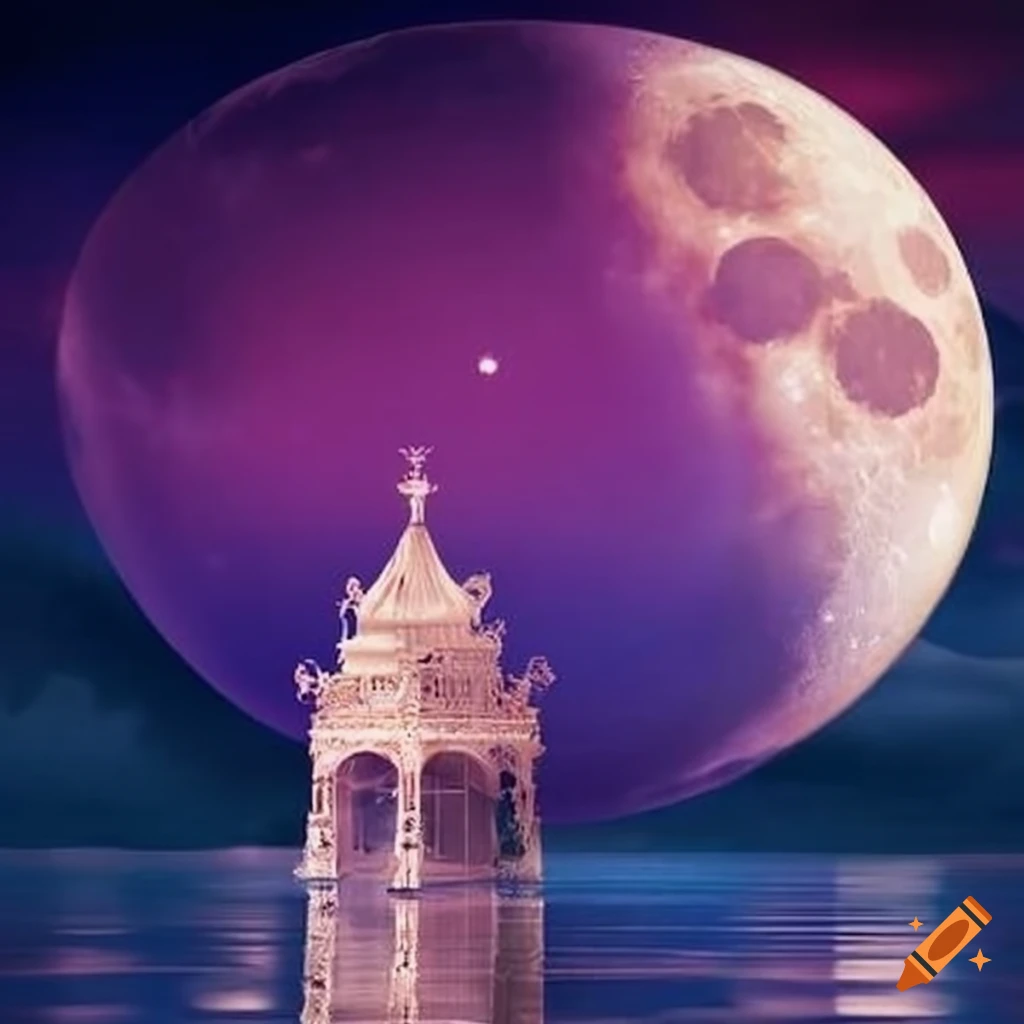 Artwork of an elegant moon queen in a mystical realm on Craiyon