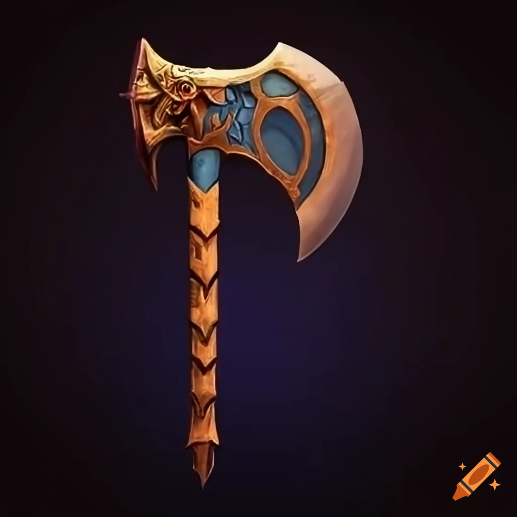 Image of a mythical axe on Craiyon