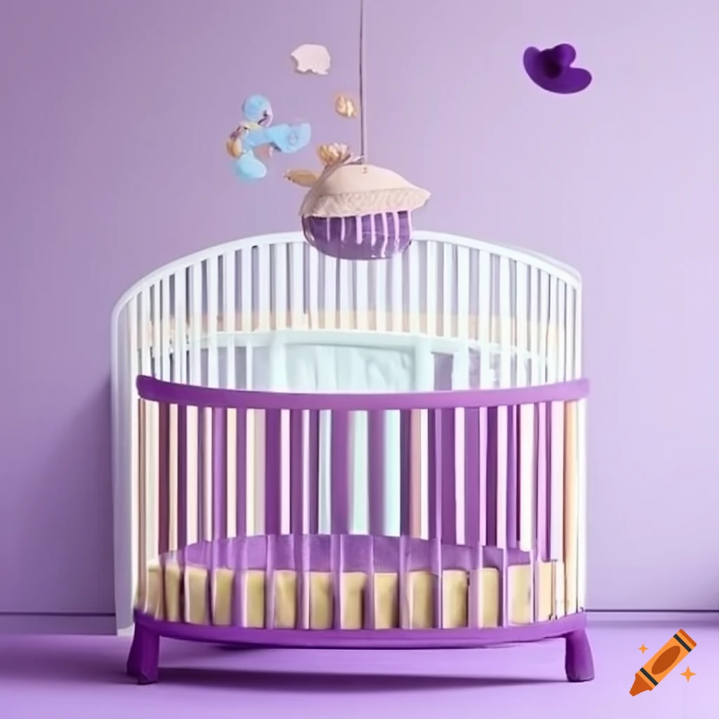 Purple baby nursery for baby finn on Craiyon