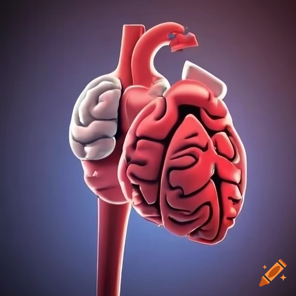 Illustration of a brain and heart