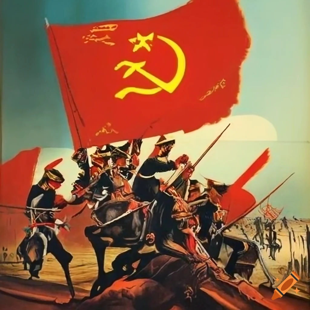 Soviet propaganda poster of the napoleonic wars