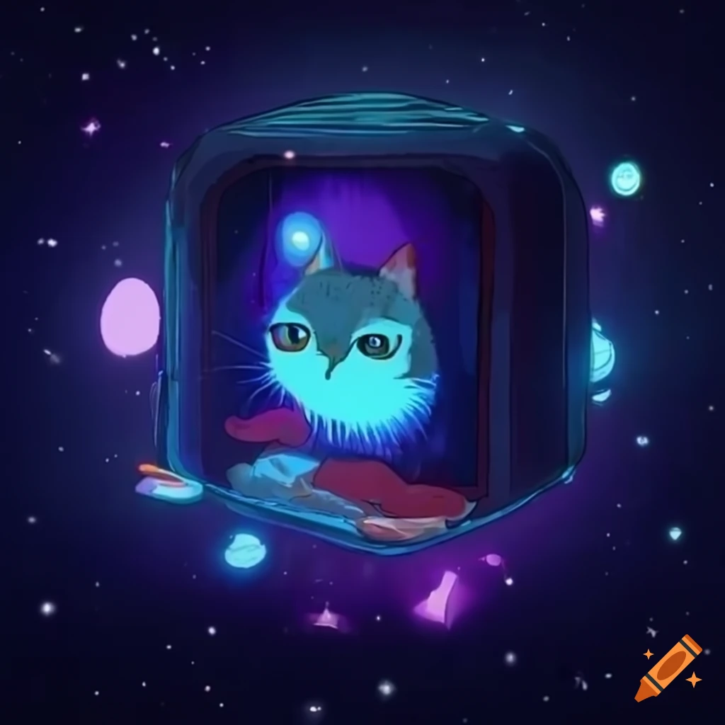 Sad cat in a dark city on Craiyon