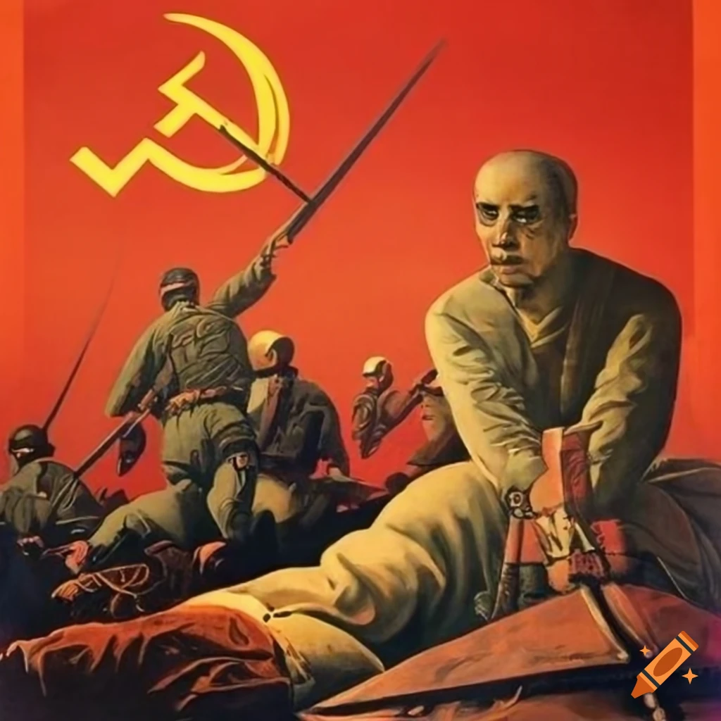 Communist poster depicting caprera island on Craiyon