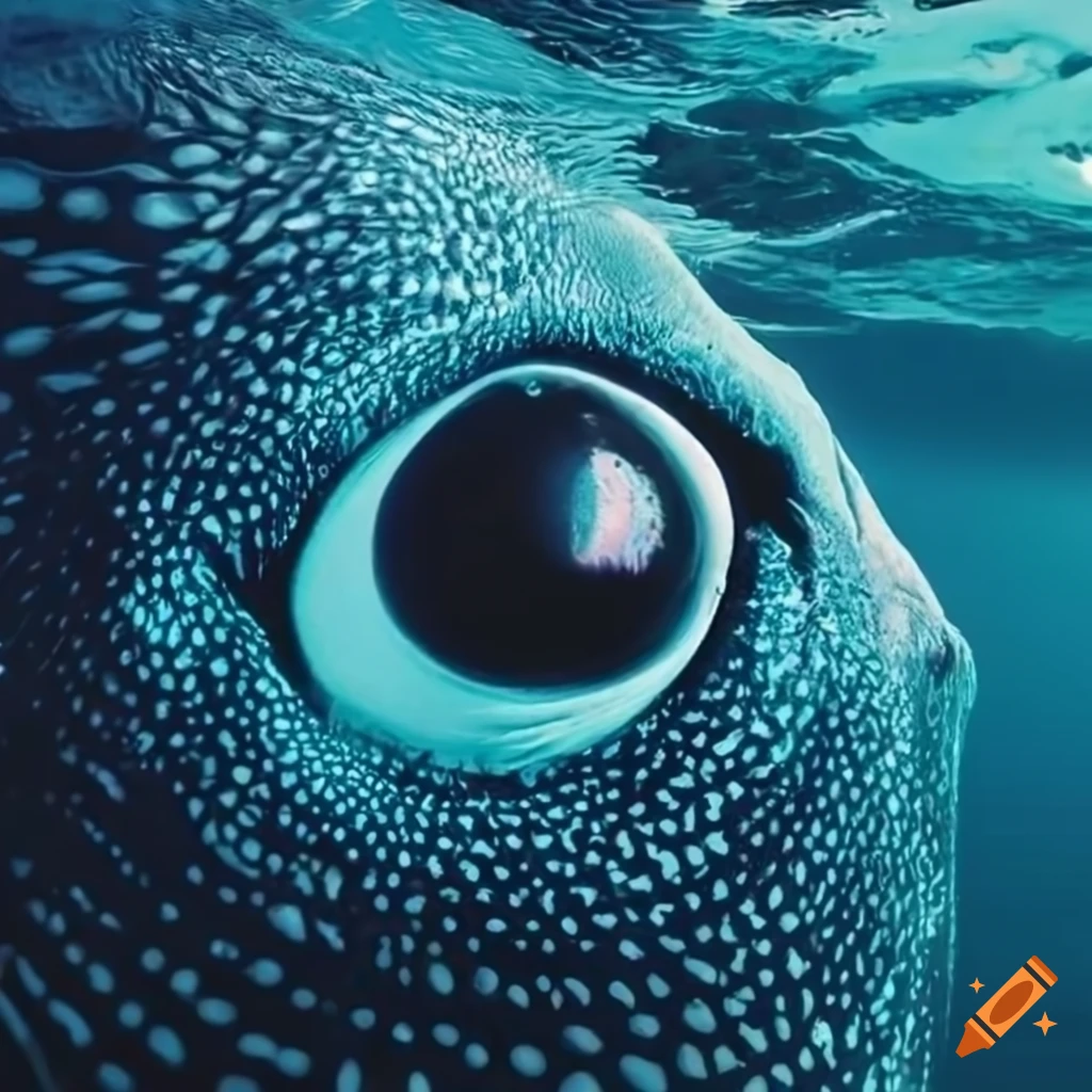 Close-up of a whale's eye on Craiyon