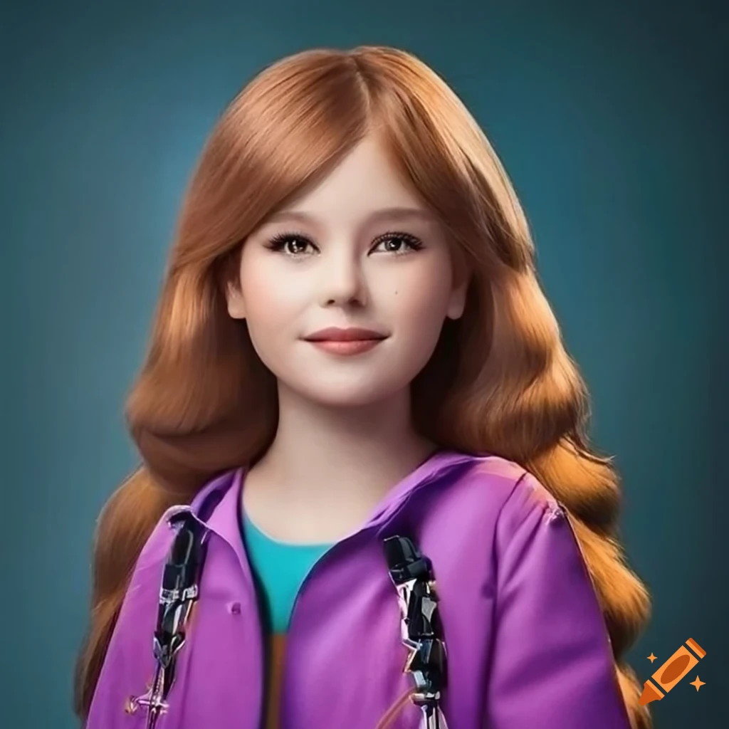 Realistic portrait of mabel pines from gravity falls