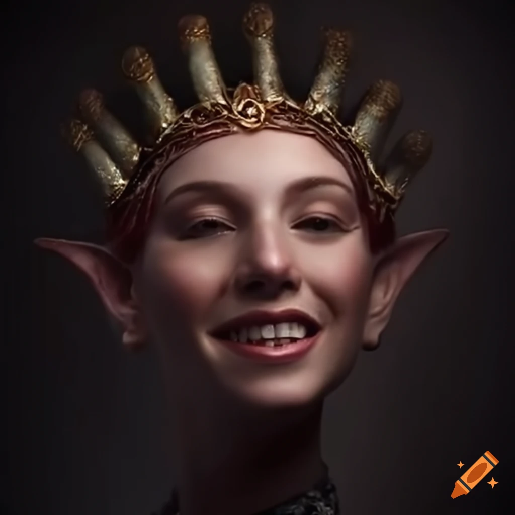 Smiling elf character