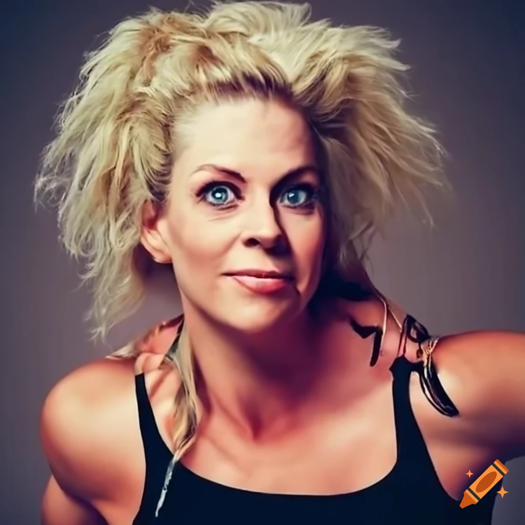 Comedian Amanda Freitag cooking in a funny scene on Craiyon