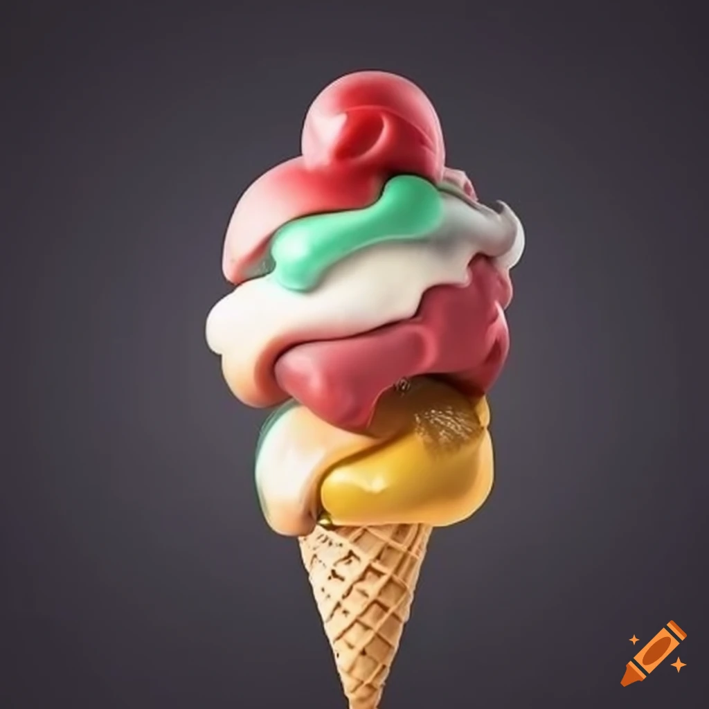 Satirical ice cream design inspired by fentanyl pill