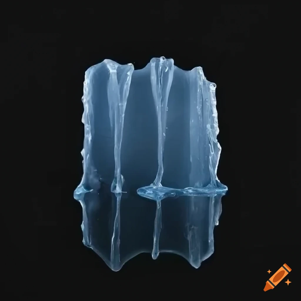 Abstract art of melting ice columns on Craiyon