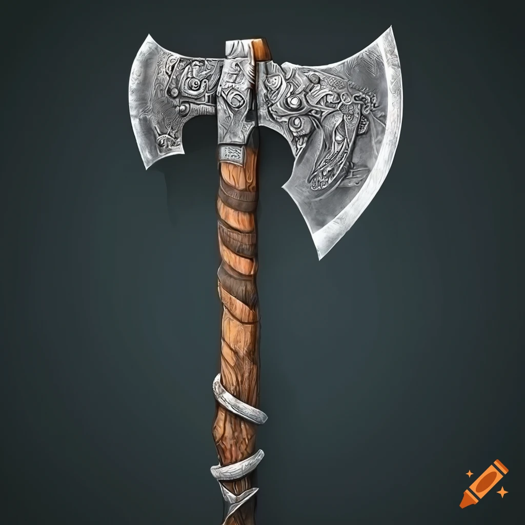 Intricately designed spiderweb axe for bedroom decor on Craiyon