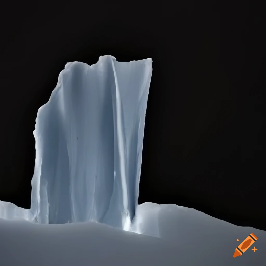 Abstract art of melting ice columns