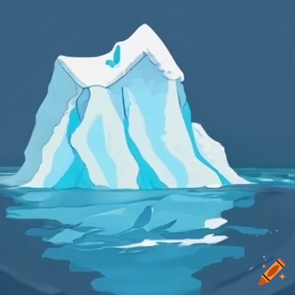 Draw of a iceberg hd on Craiyon