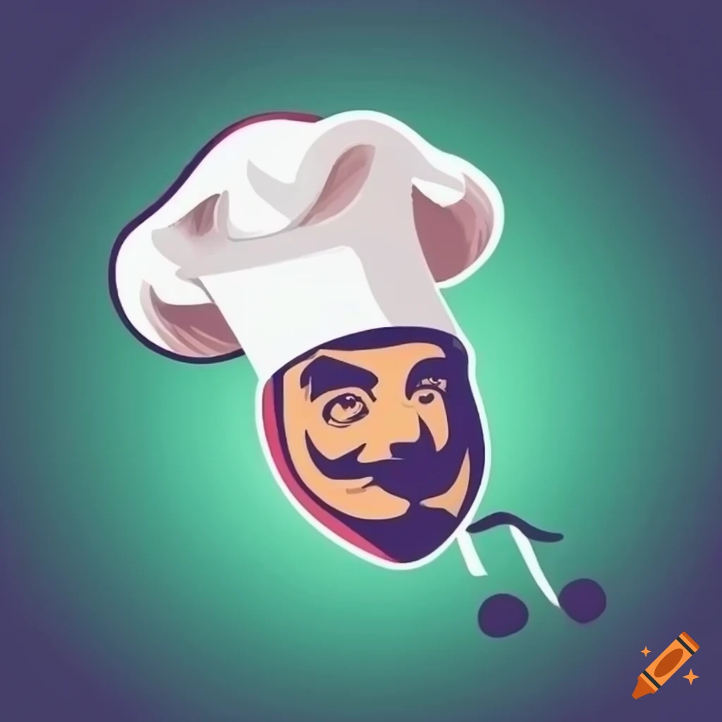 Stylized chef logo with letters l-k-v on Craiyon