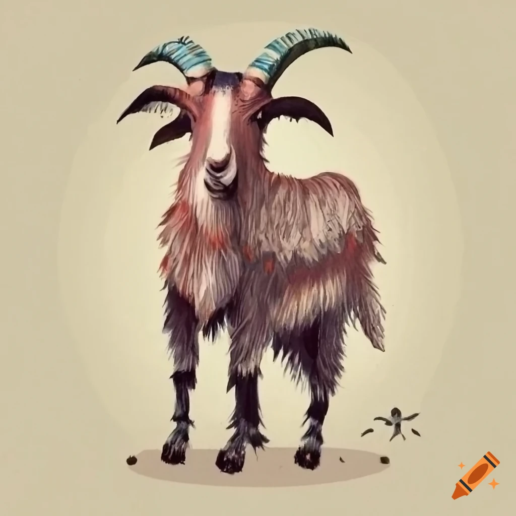 Middle eastern goat in art nouveau style on Craiyon