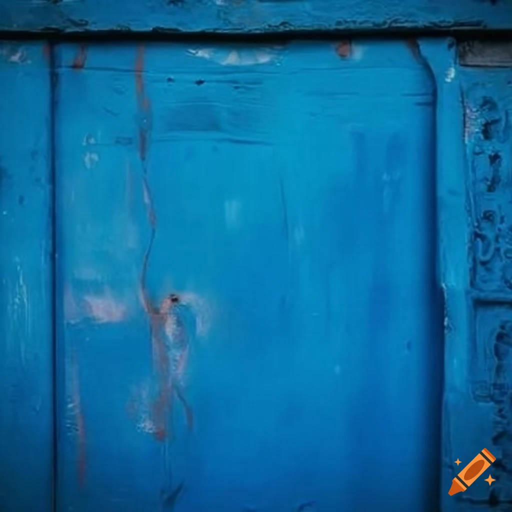 Blue painted wall with mexican style