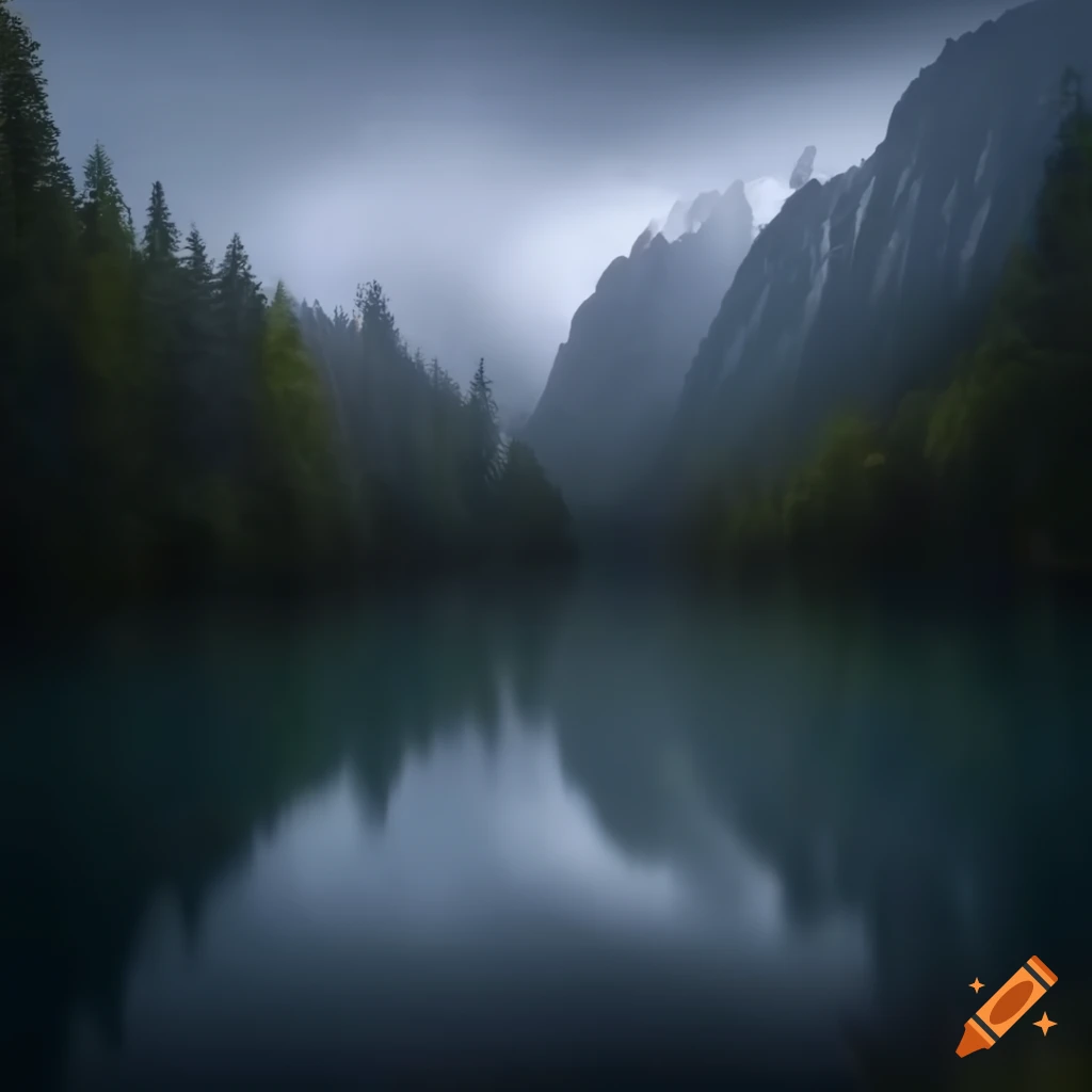 Scenic realistic view on Craiyon