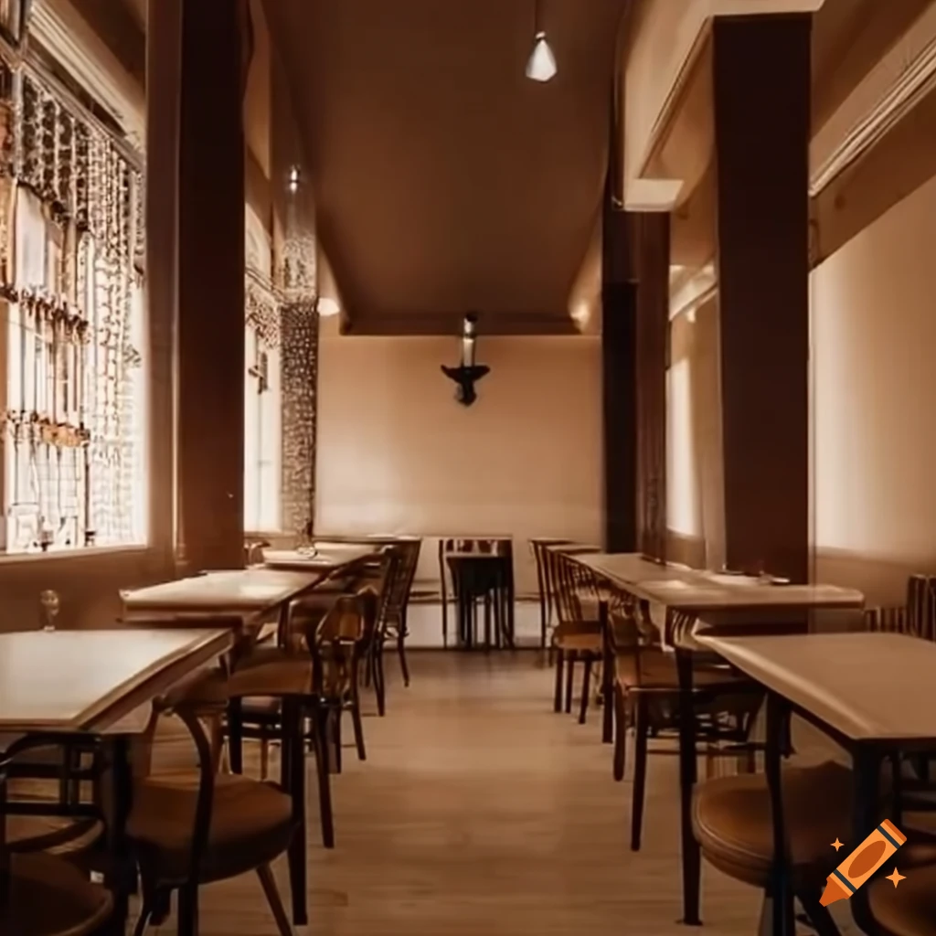 Neutral colors restaurant interior design on Craiyon