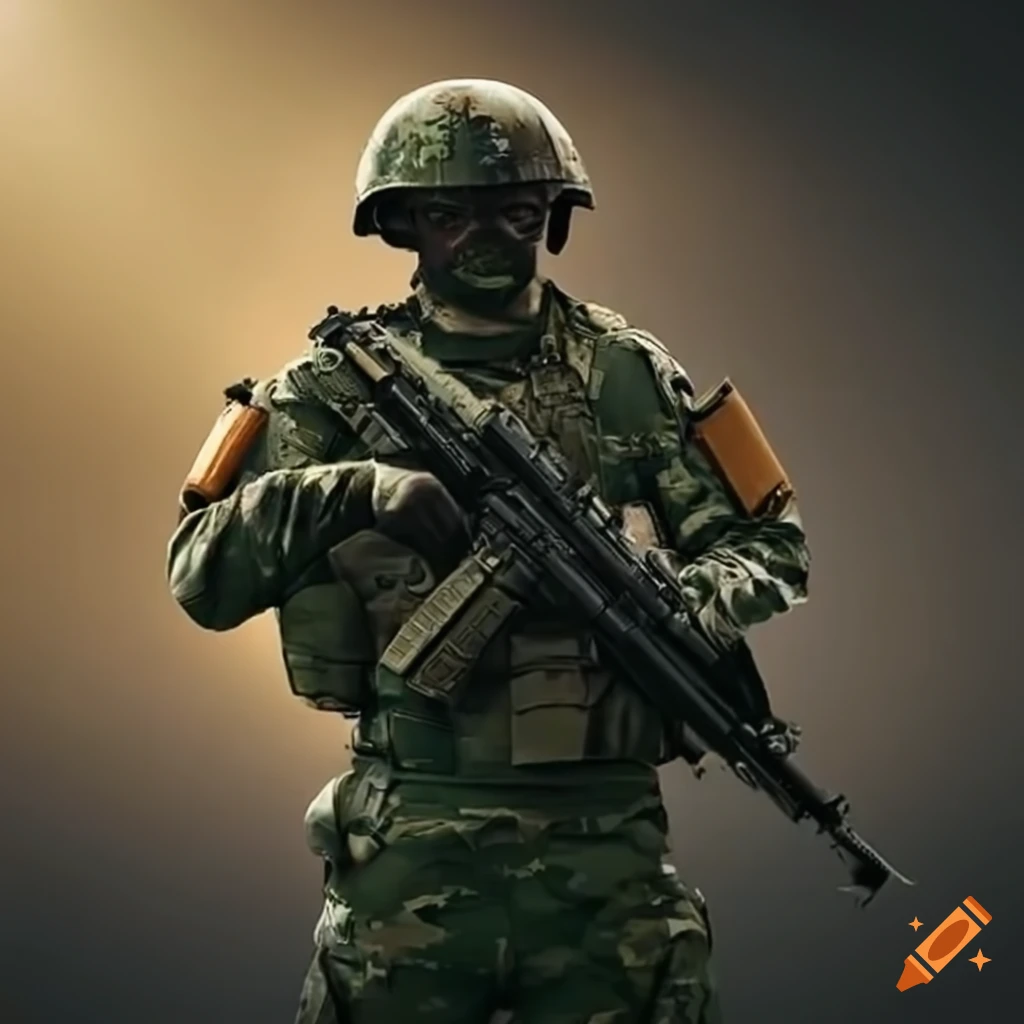 Image depicting an army on Craiyon