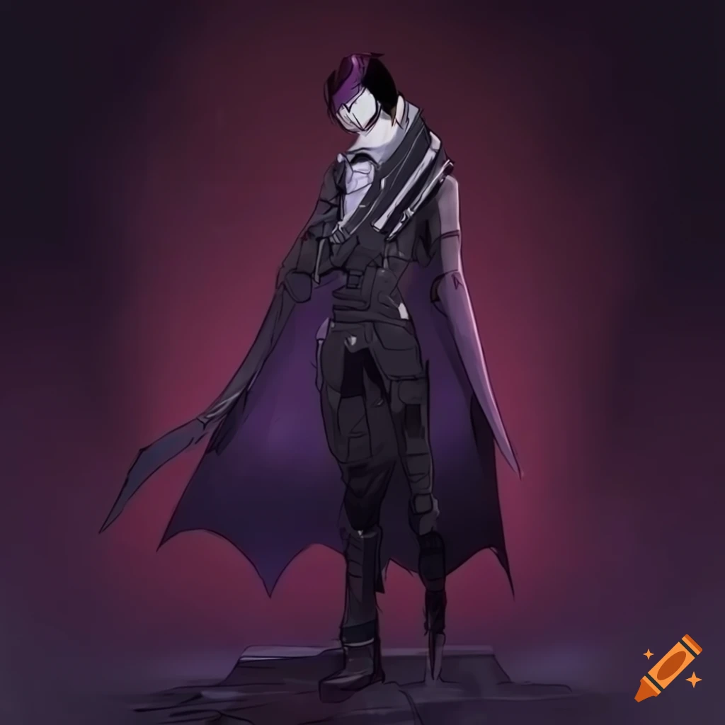 Intriguing anime design of a dark-haired male vampire on Craiyon