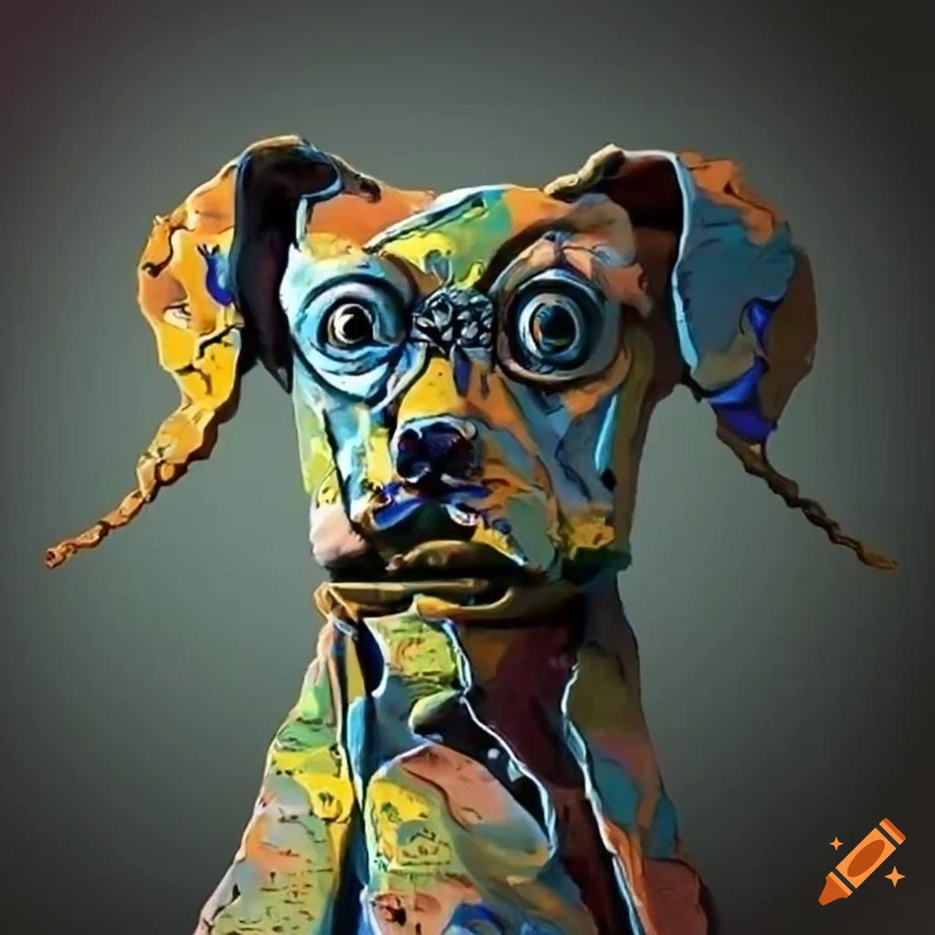 Greyhound dog portrait in the style of modigliani on Craiyon