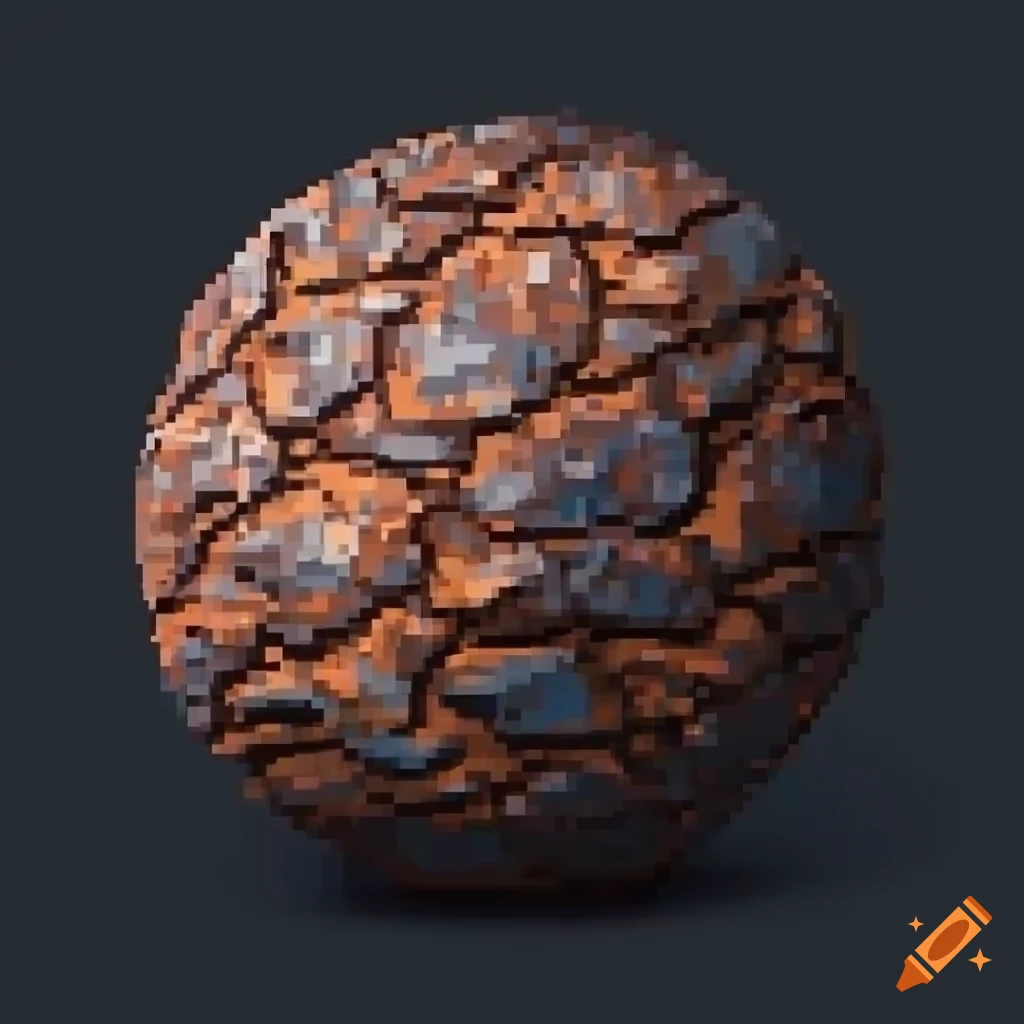 Pixel art texture of iron ore on Craiyon