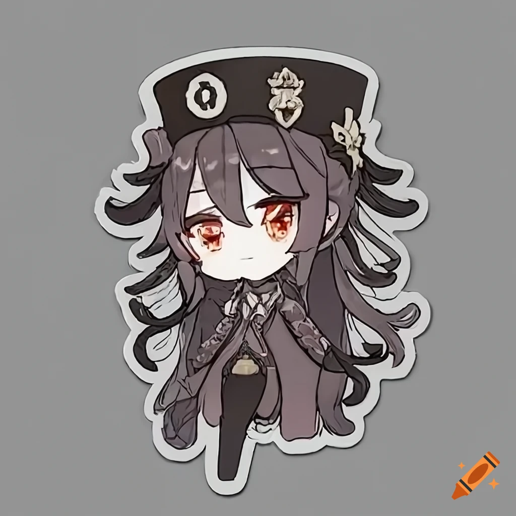 Sticker of Hu Tao from Genshin Impact on Craiyon