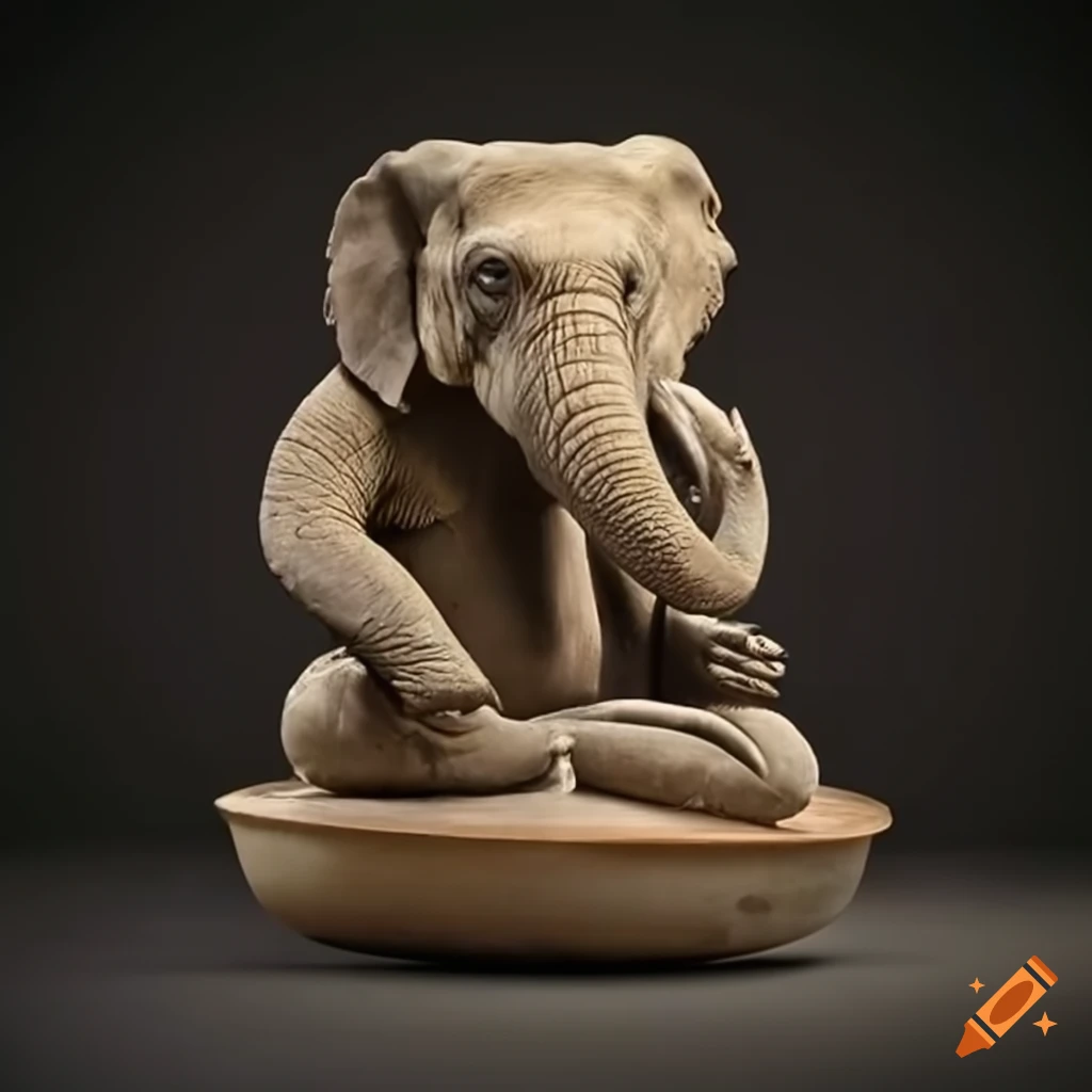 Elephant hopping on a trampoline on Craiyon