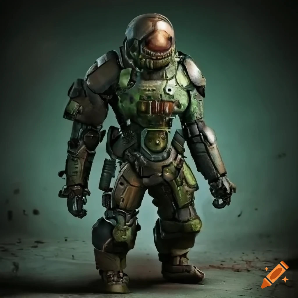 Santa as the doom slayer, fighting a demon on Craiyon