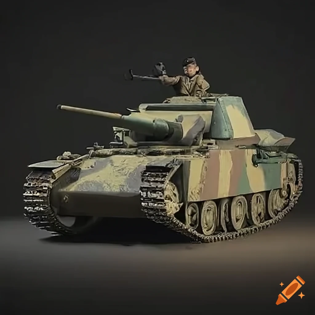 Tiger 131 tank in war thunder game on Craiyon