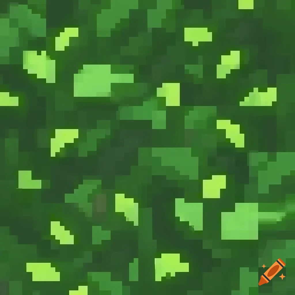 Pixelart texture of green foliage