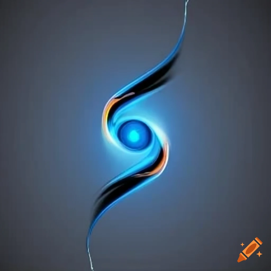 Blue and black ray logo on Craiyon