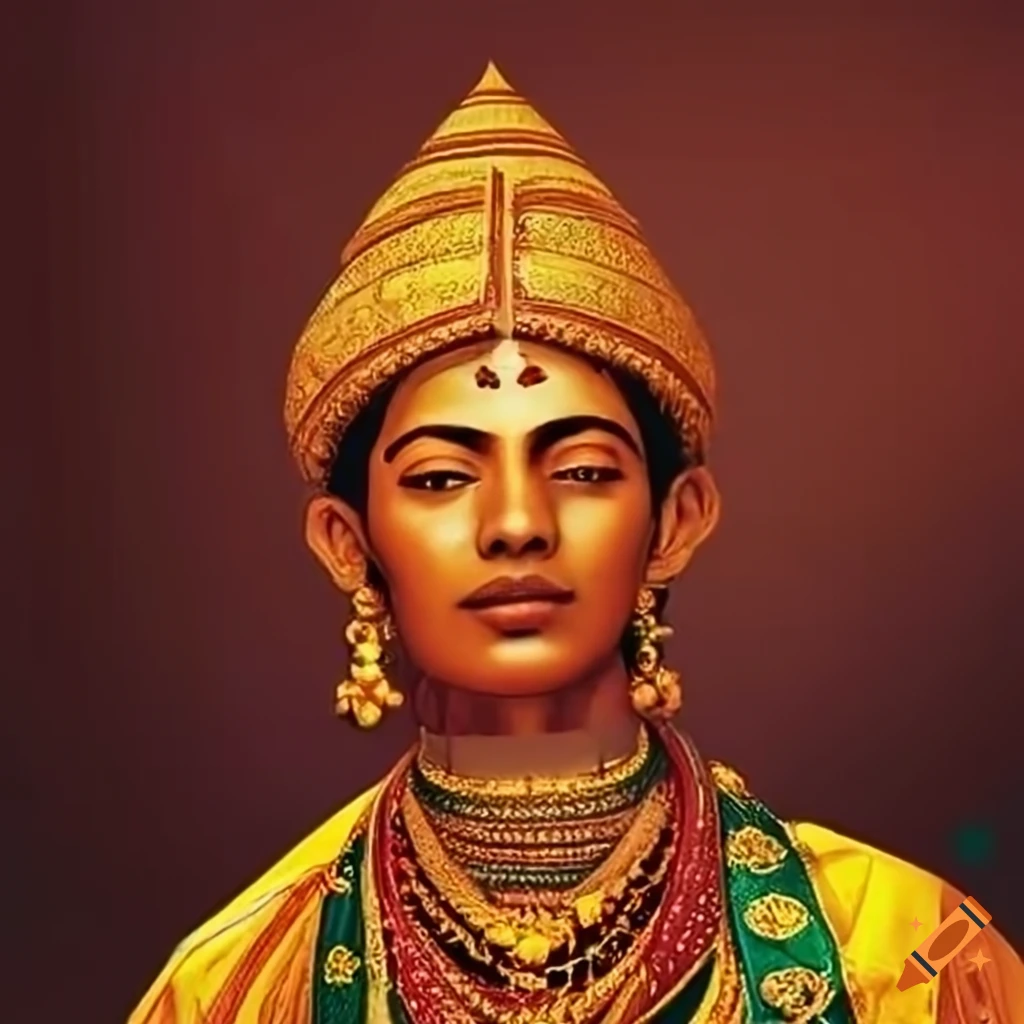 In this vibrant illustration, we see a bangladeshi king seated on an ...