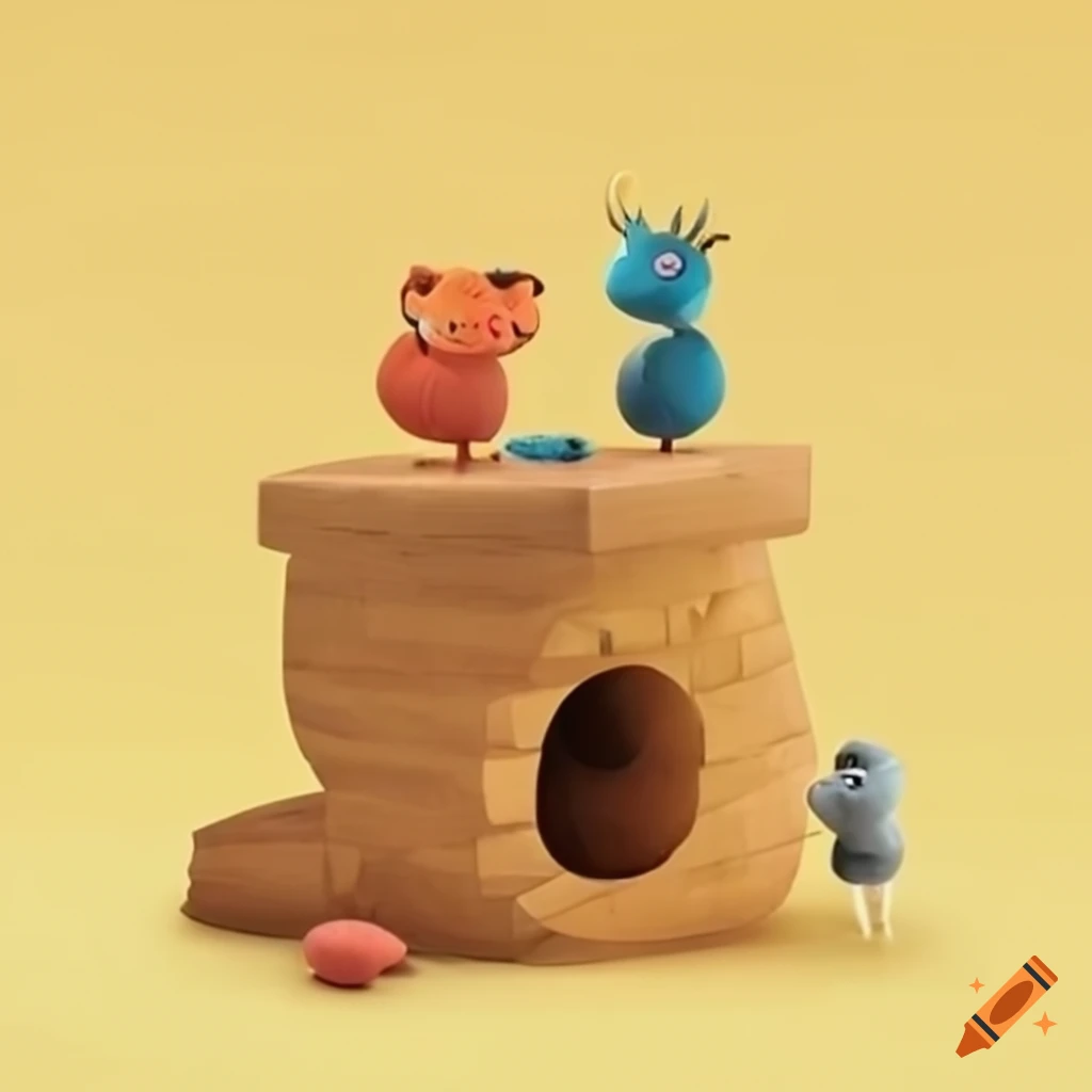 A whimsical dog house on Craiyon