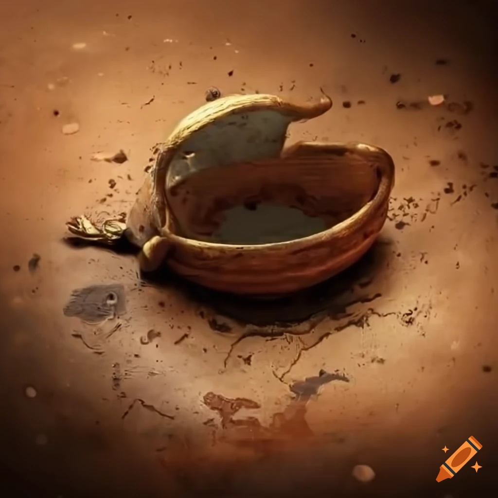 Photorealistic depiction of objects on a dirty floor on Craiyon