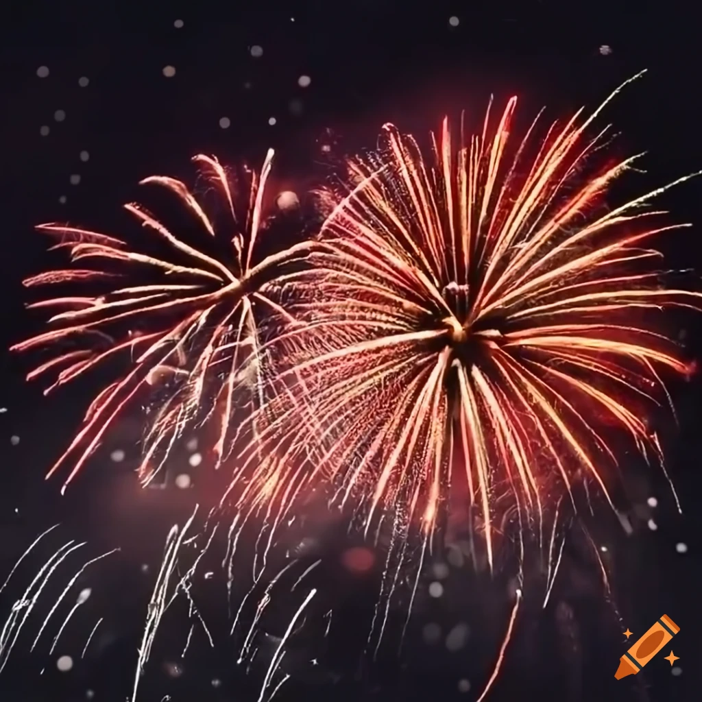 Fireworks seen through a window on Craiyon