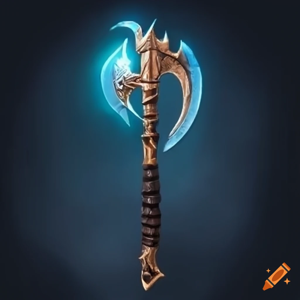 Image of a mythical axe on Craiyon