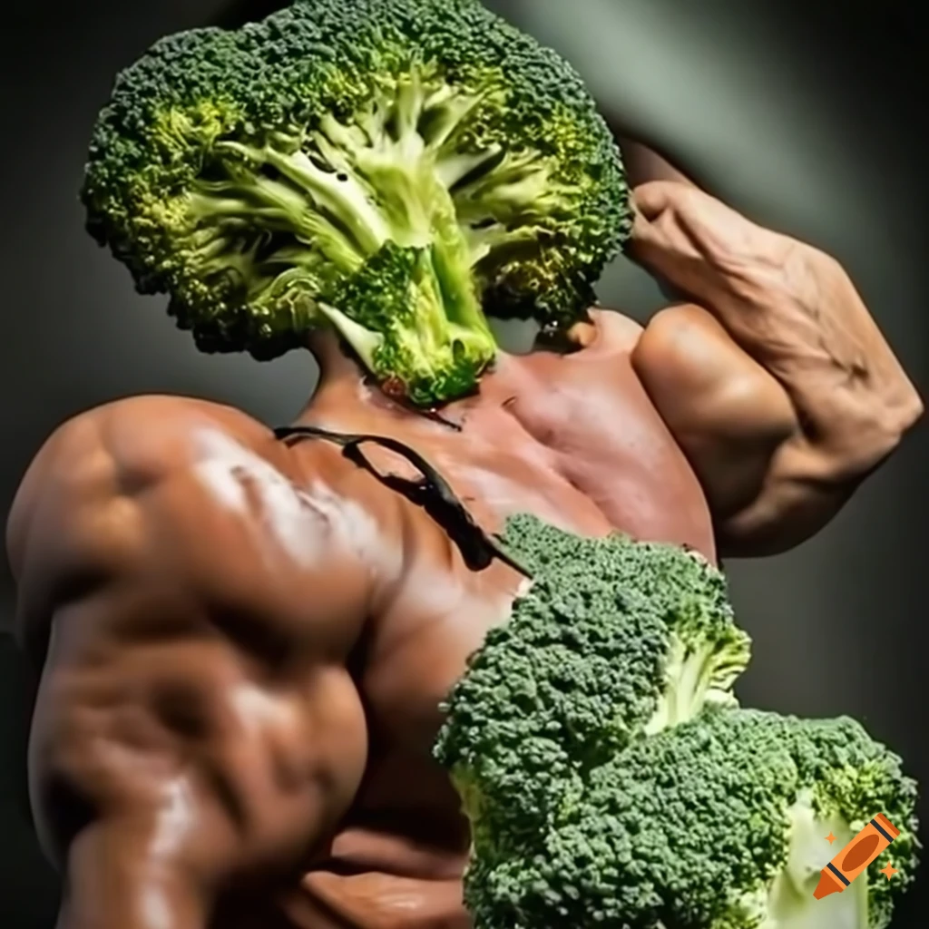 Humorous depiction of Lawry's Seasoned Salt battling a broccoli on Craiyon