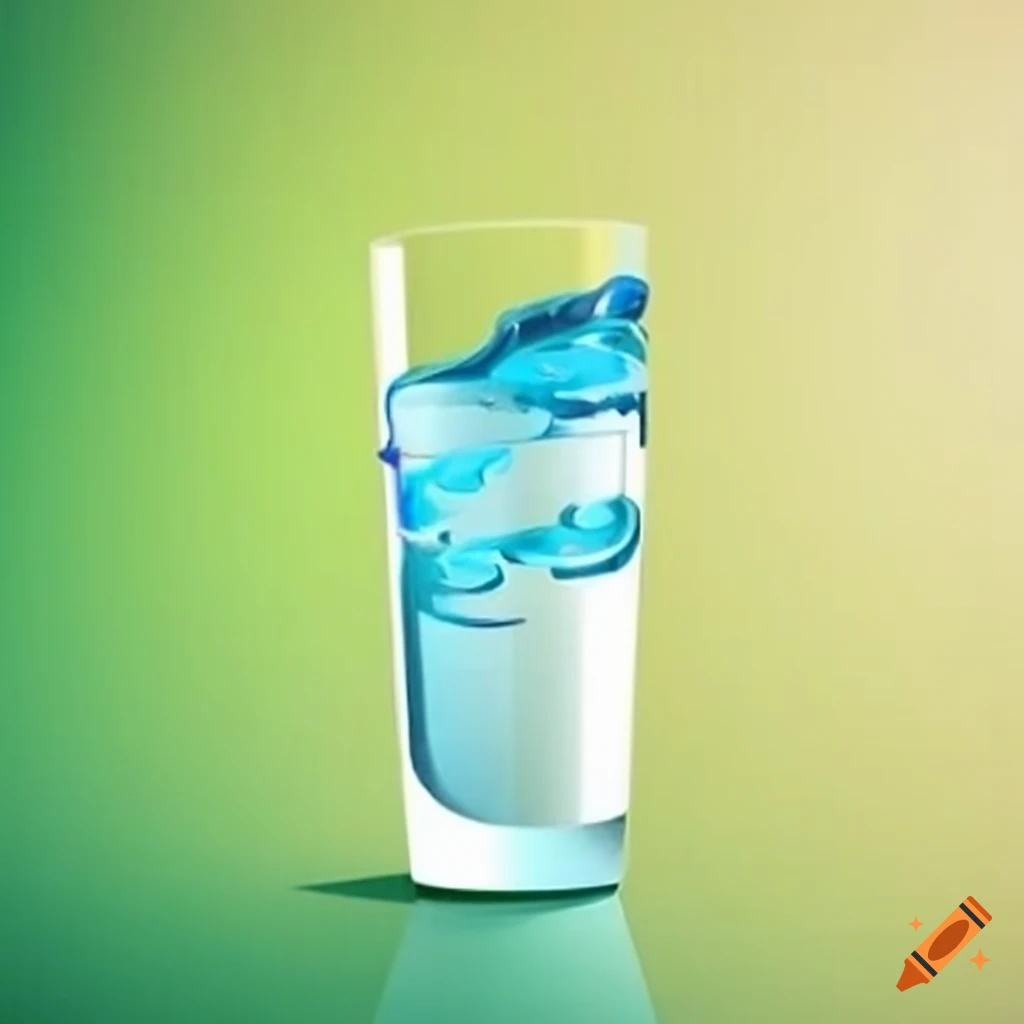 Glass filled with water