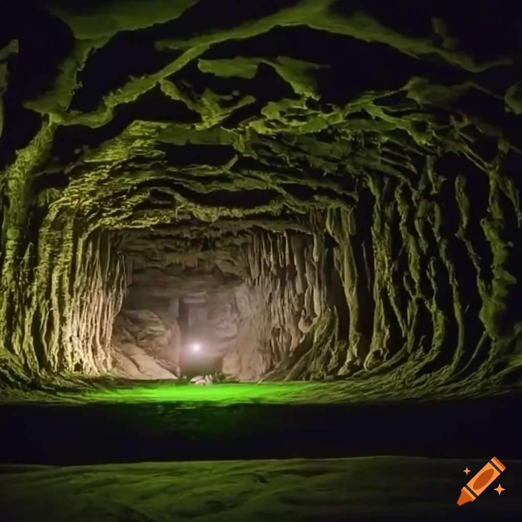 Cavern scene from a 2d metroid-like game on Craiyon