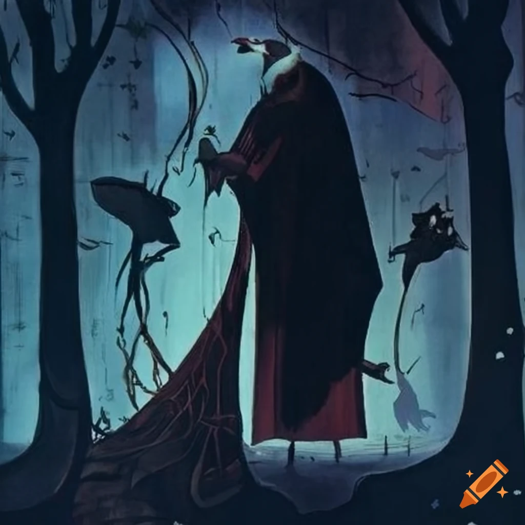 Fantasy art of a game enemy named kay nielsen