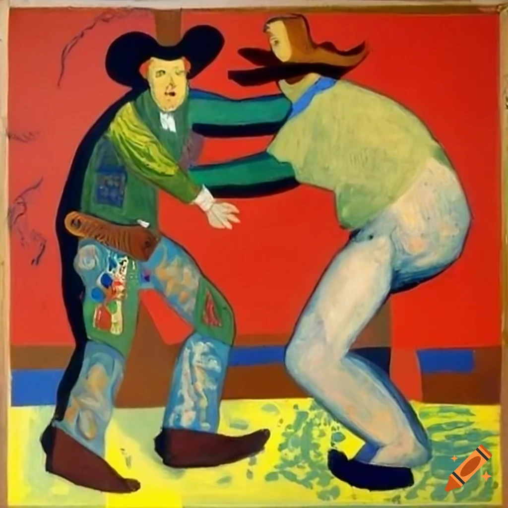 A surrealistic baseball game in multiple art styles on Craiyon