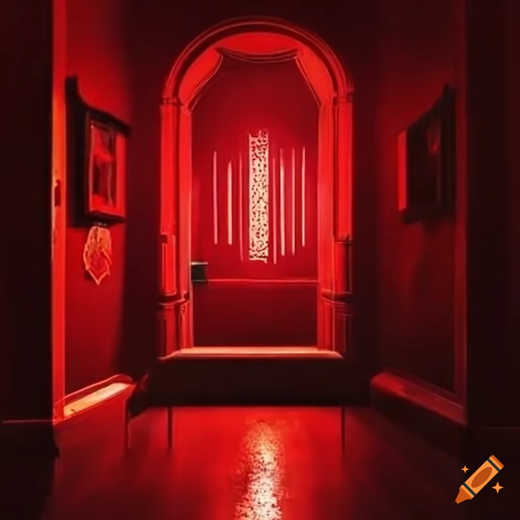 Artistic depiction of a red room