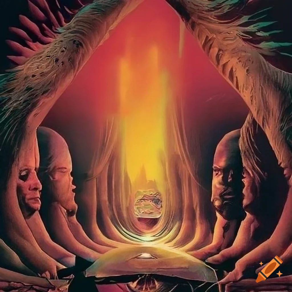 Cd cover inspired by 1970s progressive rock on Craiyon