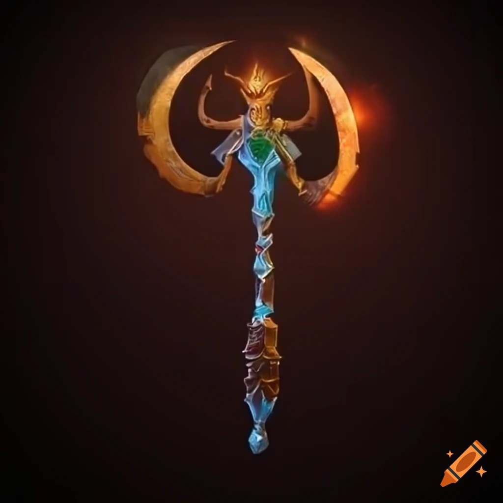 Magical mythic staff on Craiyon