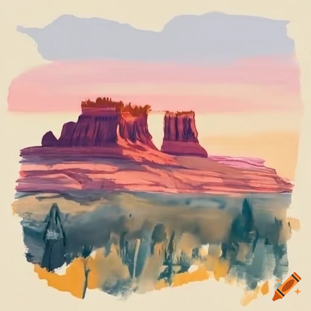 Sunset over the utah landscape