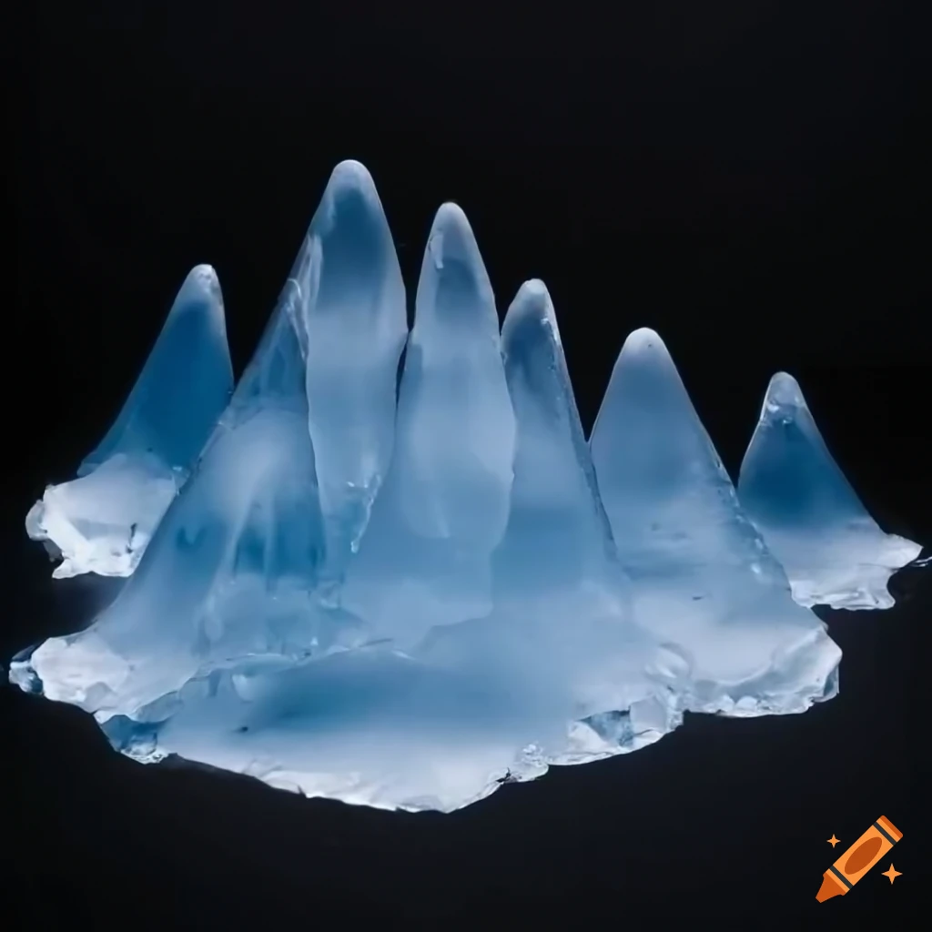 Abstract art of melting ice columns on Craiyon