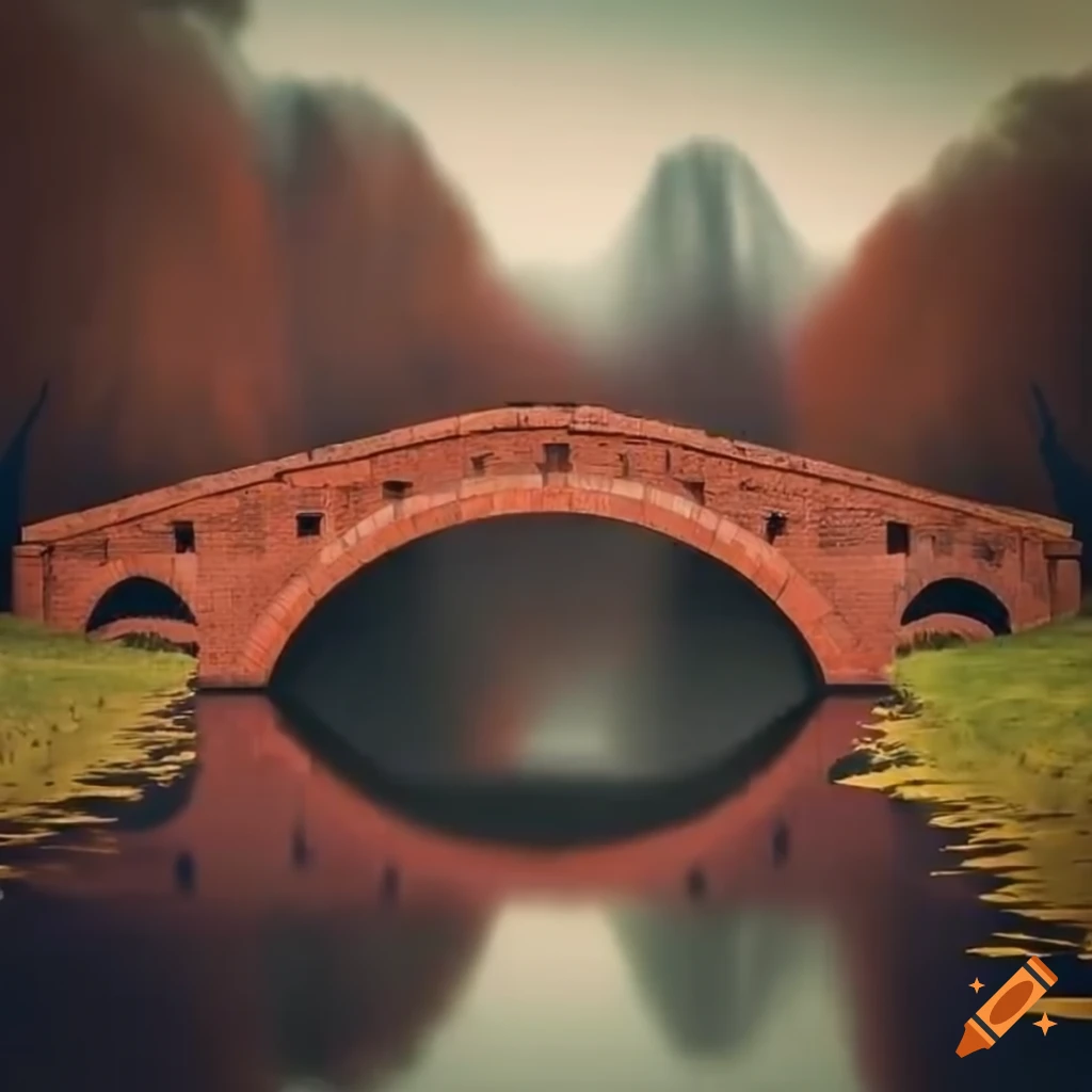 Brick bridge over a river